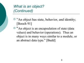Object oriented concepts | PPT