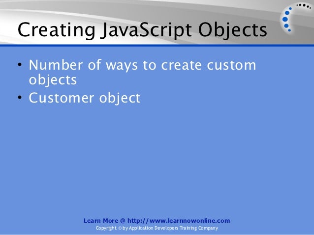 Object-Oriented JavaScript