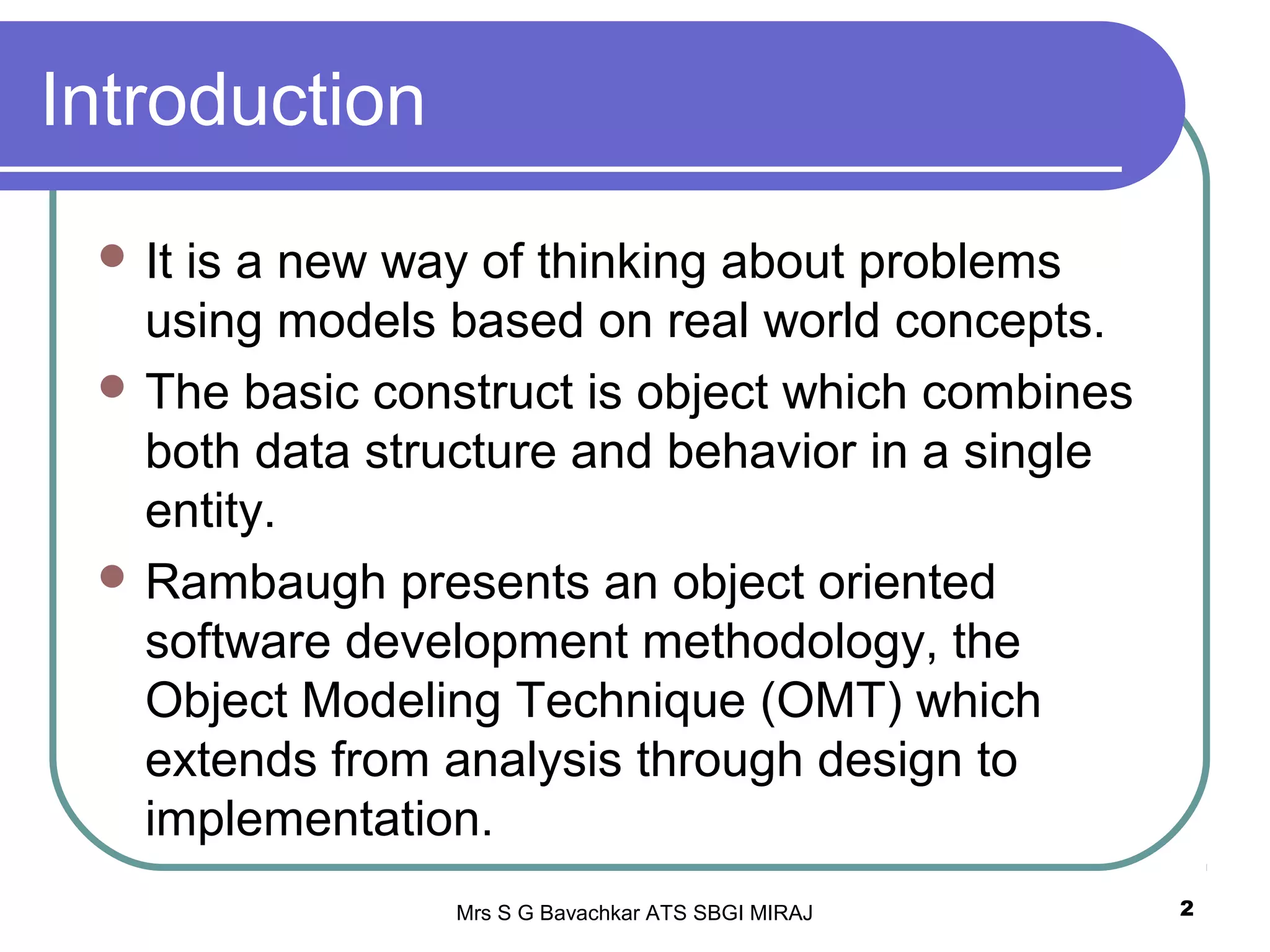 Object oriented modeling and design | PPT