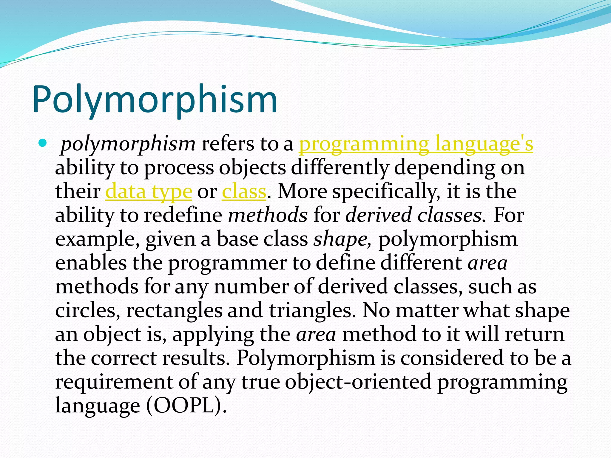 Object Oriented Programming Pptx Programming Languages Computing