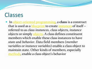 Object oriented programming | PPTX