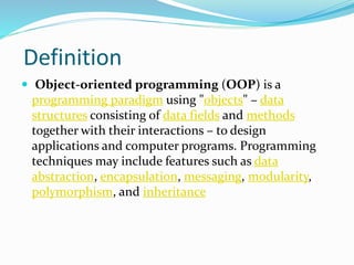 Object oriented programming | PPT