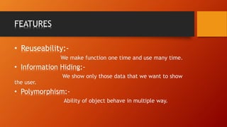 Object oriented programming | PPT
