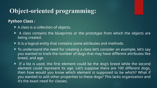 Python Object Oriented Programming Pptx