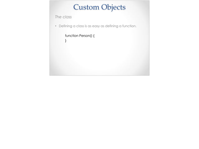Object Oriented Programming in JavaScript | PPT