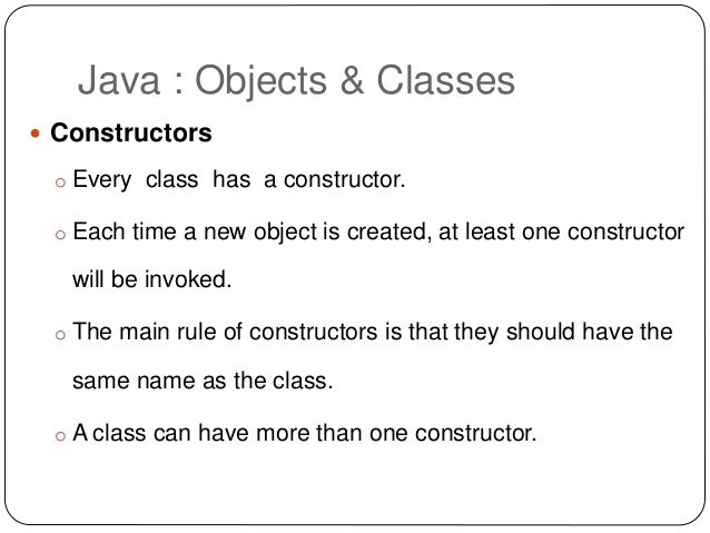 Object Oriented Programming With Java