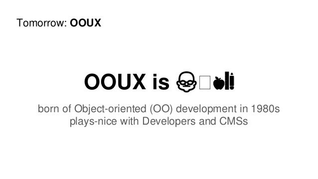 Object Oriented Ux Ooux Workshop