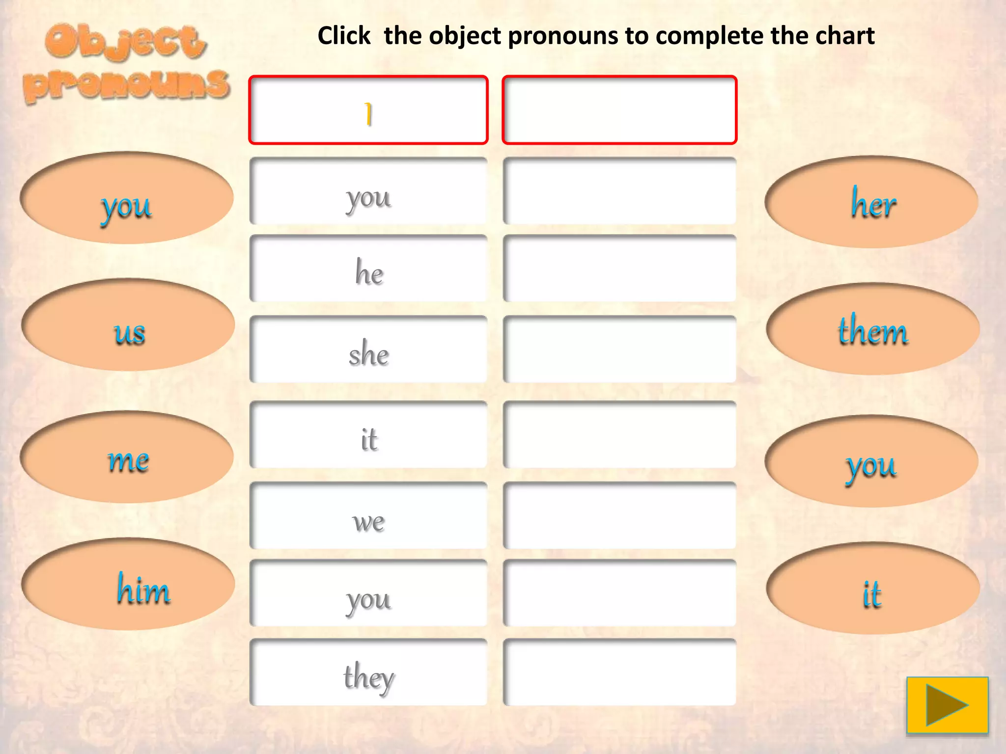 Object pronouns-ppt-flashcards-fun-activities-games 42227 | PPTX