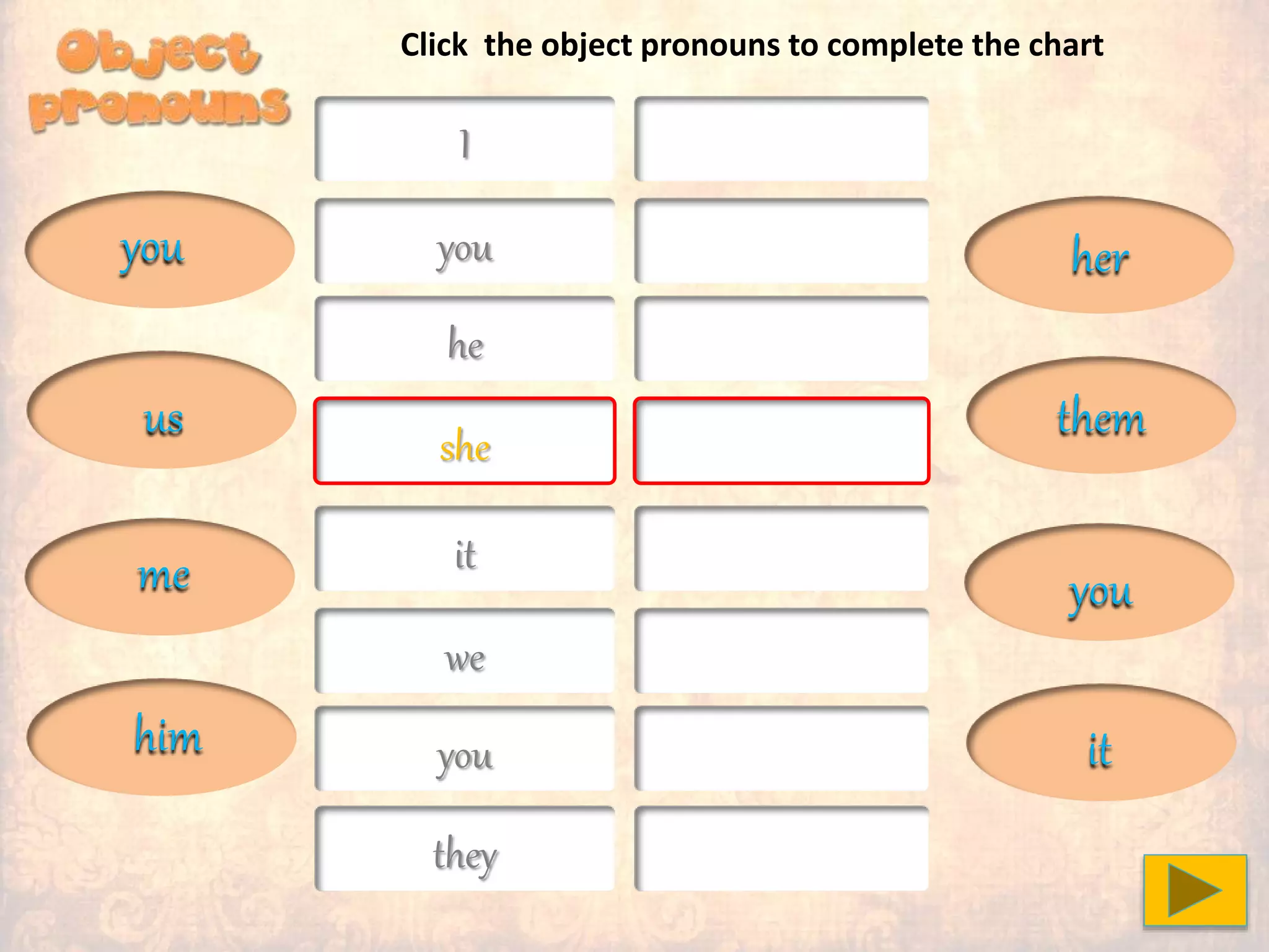 Object pronouns-ppt-flashcards-fun-activities-games 42227 | PPTX
