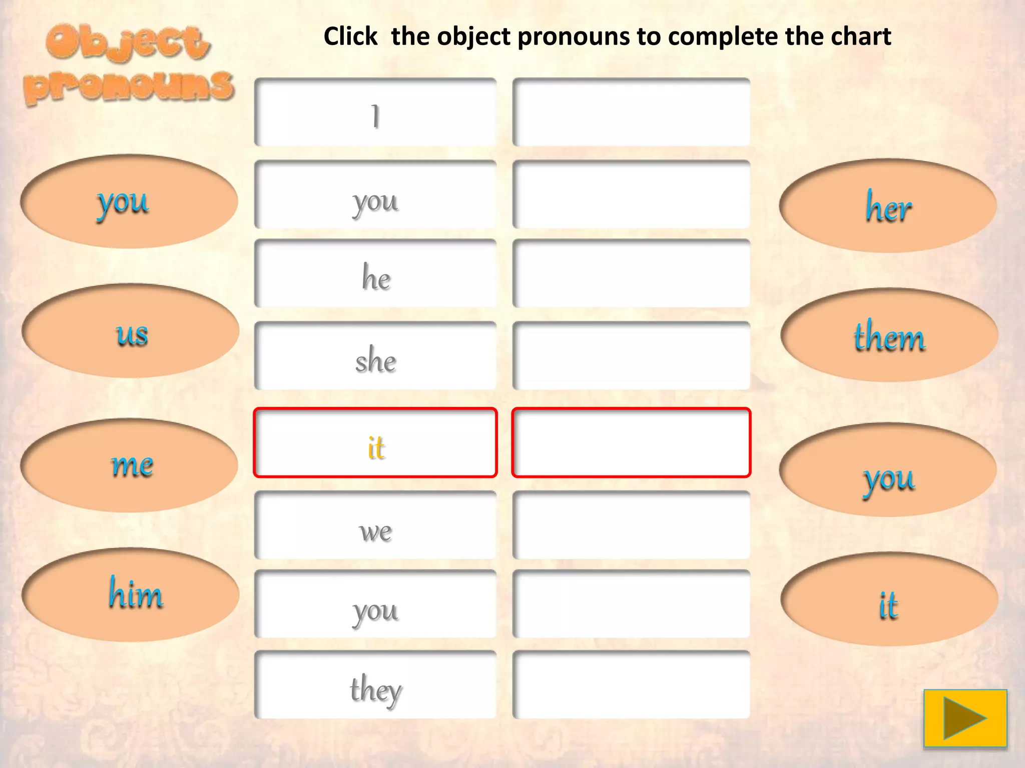 Object pronouns-ppt-flashcards-fun-activities-games 42227 | PPTX