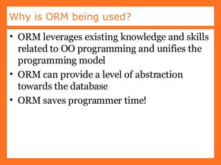 Object Relational Mapping In Real World Applications | PPT | Databases | Computer Software and ...