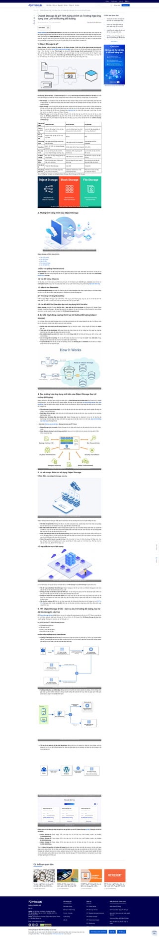 Object Storage là gì? Tính năng chính và Trường hợp ứng dụng của S3 Object Storage | PDF