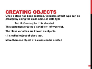 Object and class presentation | PPT