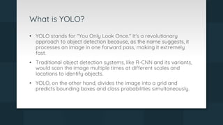 OBJECT AND MOTION DEDUCTION SYSTEM USING YOLO IN DEEP LEARNING.pptx