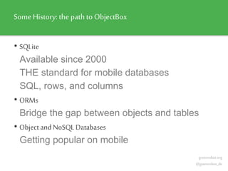 ObjectBox - The new Mobile Database | PPT