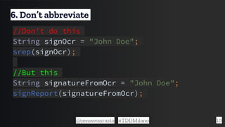 Object Calisthenics - TDD Milano | PPTX