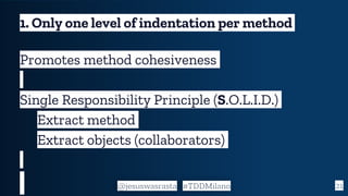 Object Calisthenics - TDD Milano | PPTX