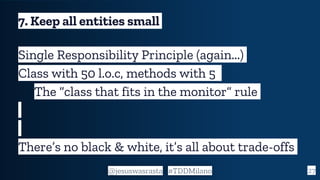 Object Calisthenics - TDD Milano | PPTX