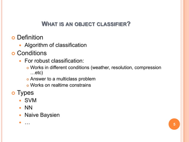 Object classification in far field and low resolution videos | PPTX ...