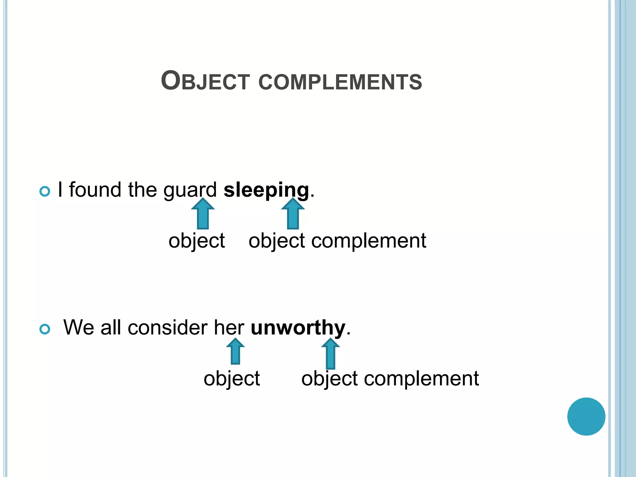 Object complements | PPTX