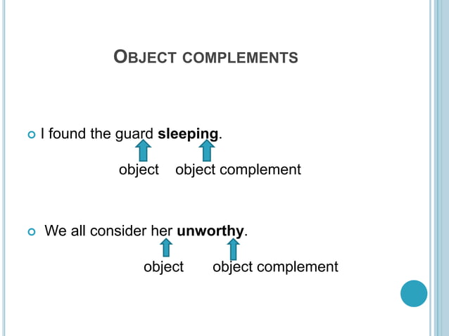 Object complements | PPTX