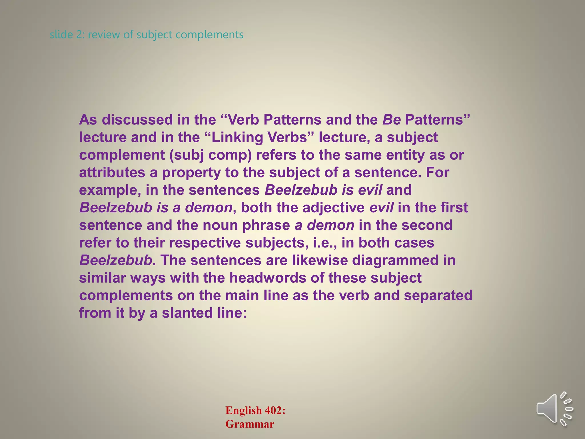 English Grammar Lecture 13: The Object Complement Patterns | PPTX | Programming Languages ...