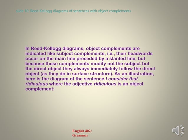 English Grammar Lecture 13: The Object Complement Patterns | PPTX | Programming Languages ...