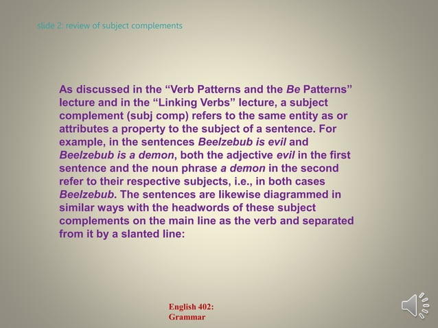 English Grammar Lecture 13: The Object Complement Patterns | PPT