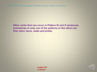 English Grammar Lecture 13: The Object Complement Patterns | PPTX ...