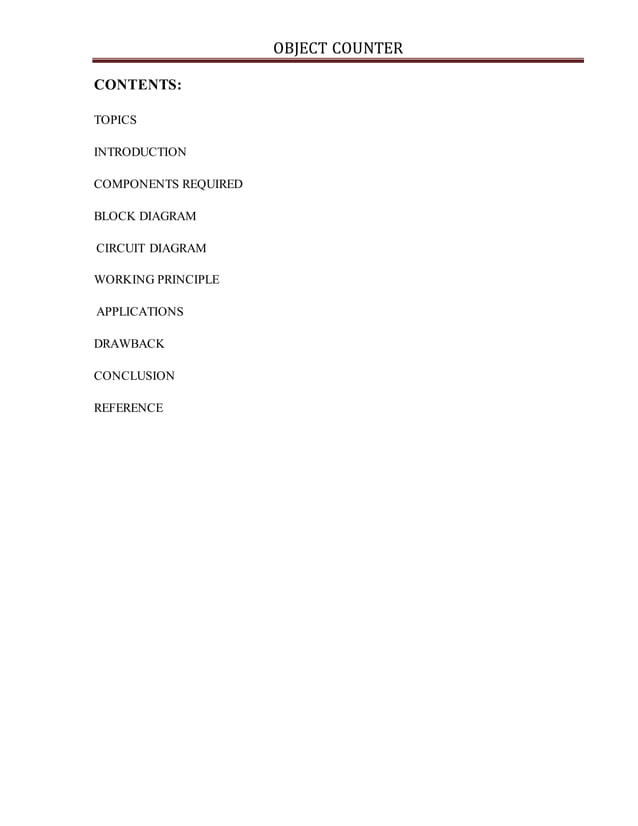 Object counter | DOCX