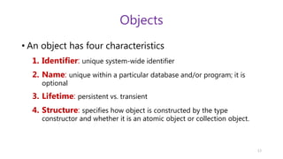 Object database standards, languages and design | PPTX