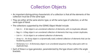 Object database standards, languages and design | PPTX