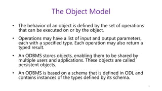 Object database standards, languages and design | PPTX