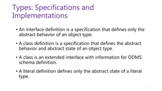 Object database standards, languages and design | PPTX