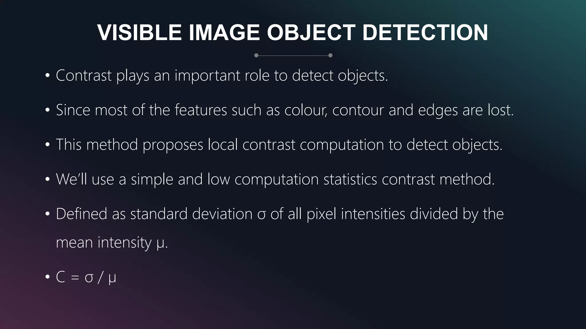 Object detection at night | PPTX