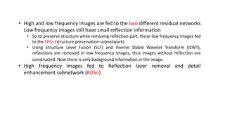 Object Detection using structure preserving wavelet pyramid reflection removal network.pptx