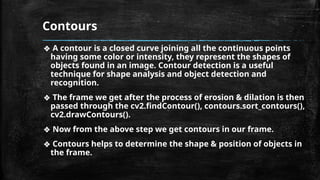 Measuring objects dimension from the uploaded photograph using openCv in Python | PPT