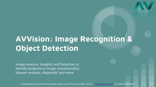 Computer Vision Based Object & Image Recognition - Artivatic.ai