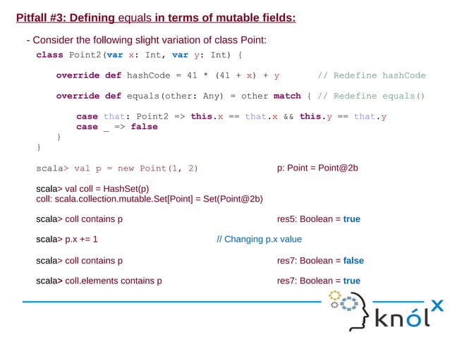 Object Equality in Scala | PPT