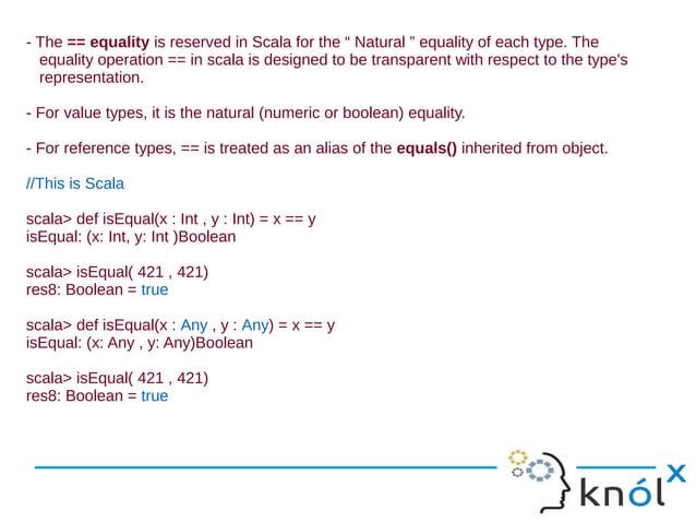 Object Equality In Scala Ppt