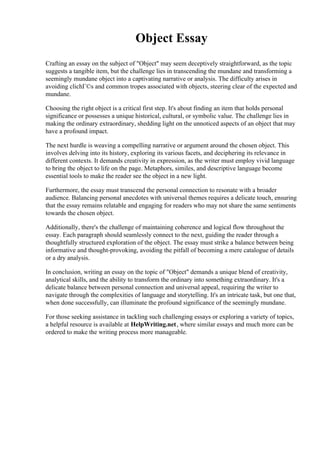 Object Essay.pdf