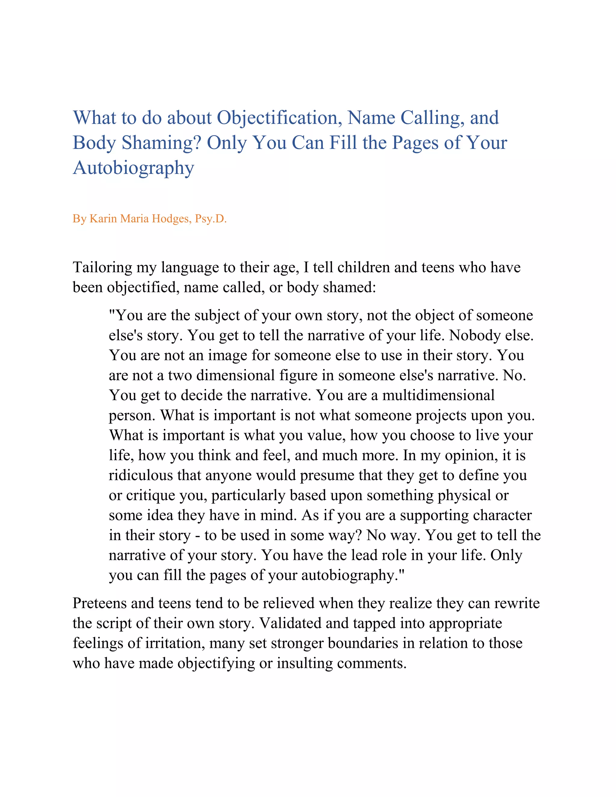 Objectification | PDF