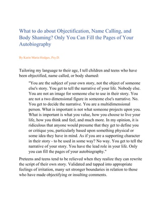 Objectification | PDF