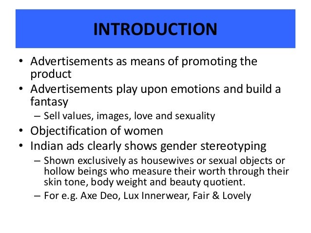 Objectification of women