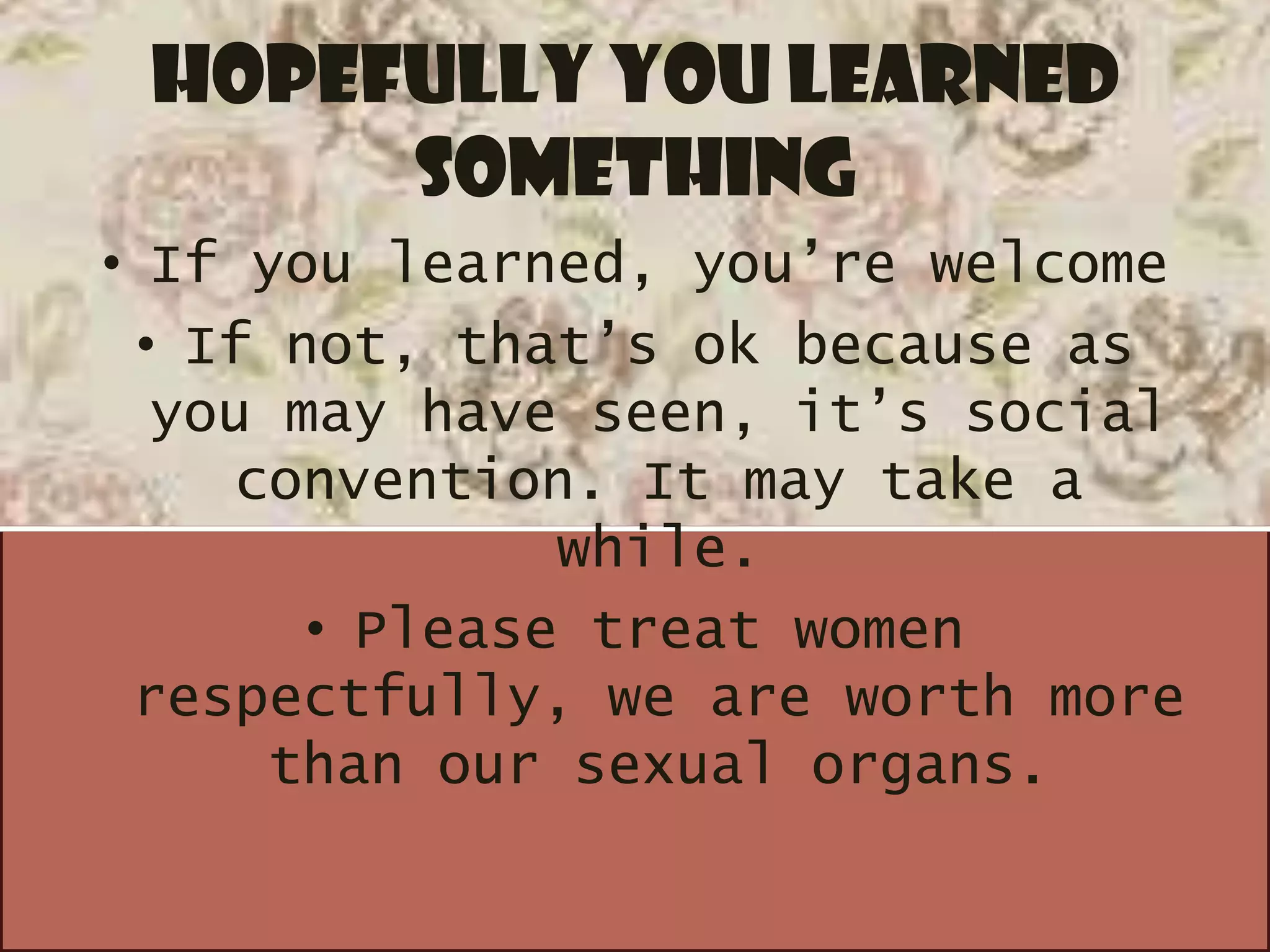 Objectification presentation | PPTX