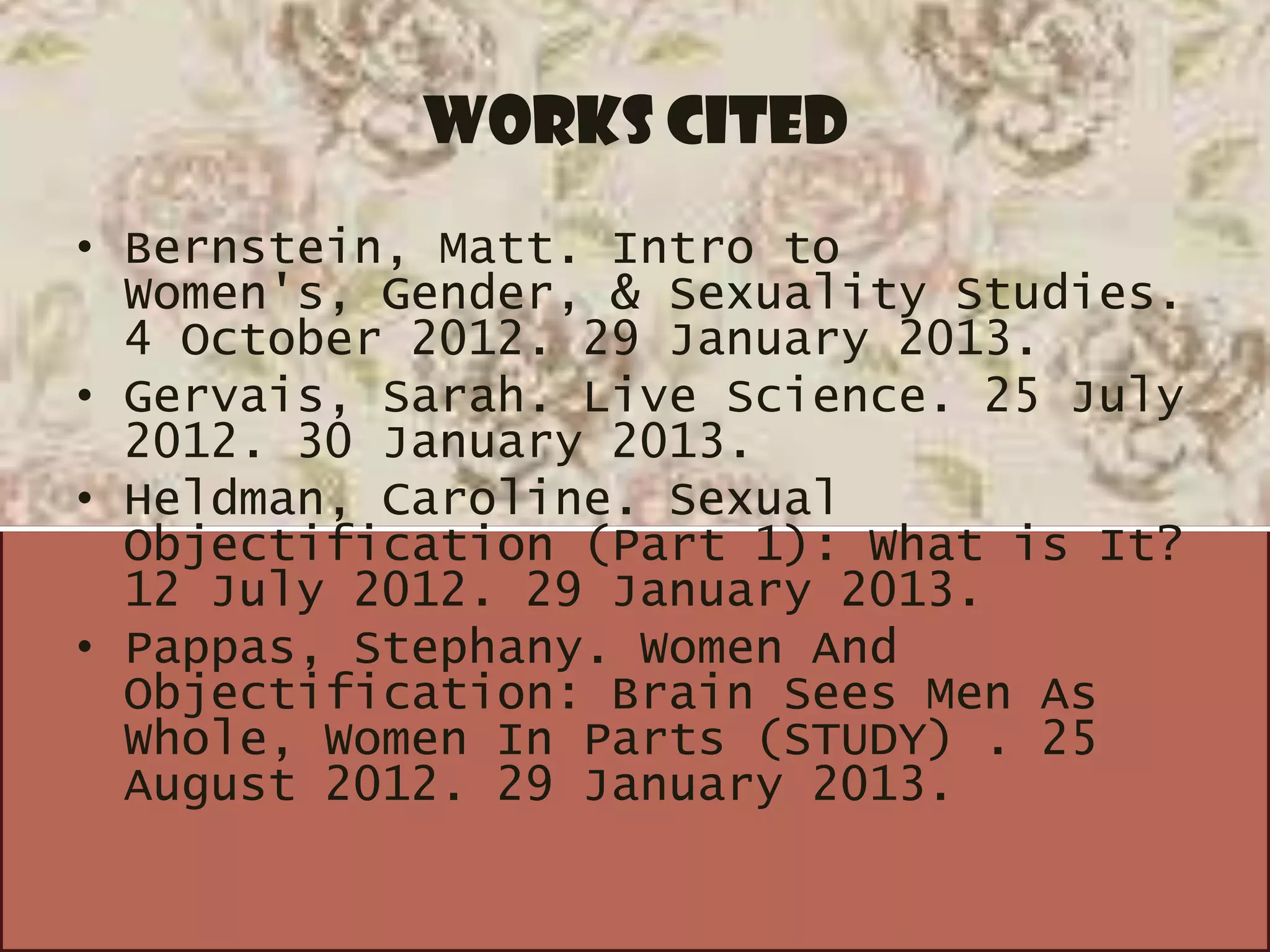 Objectification presentation | PPT