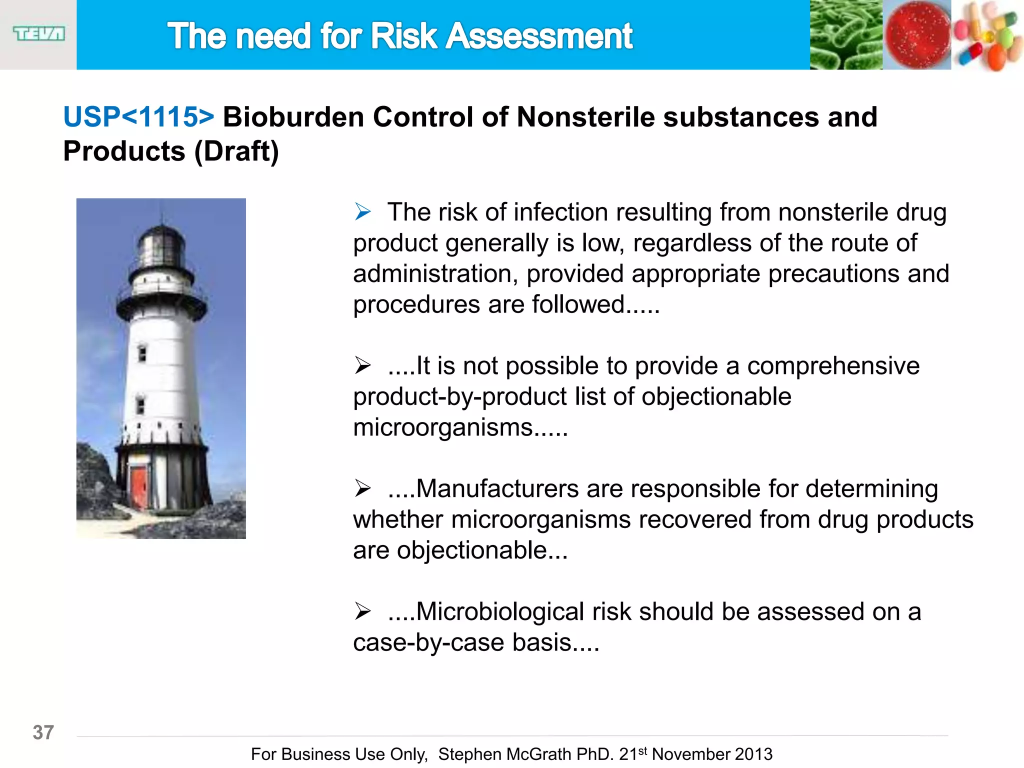 Objectionable microorganisms within and beyond regulations | PPTX