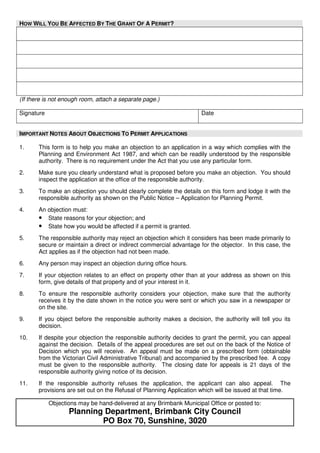 Objection form | PDF