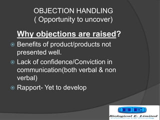 Objection Handling (Opportunity to Uncover) | PPT