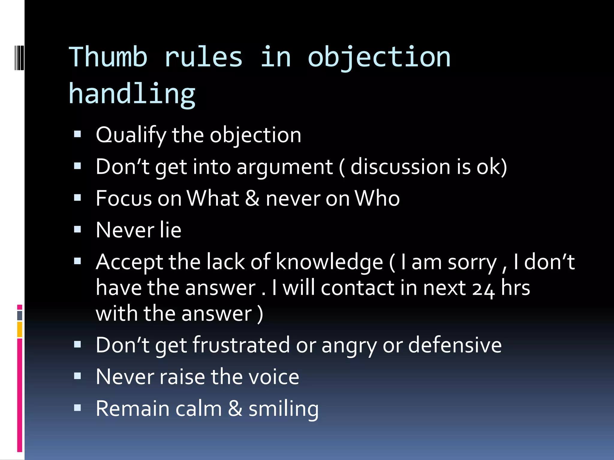 Objection handling skills by Prashant Sawant | PPTX